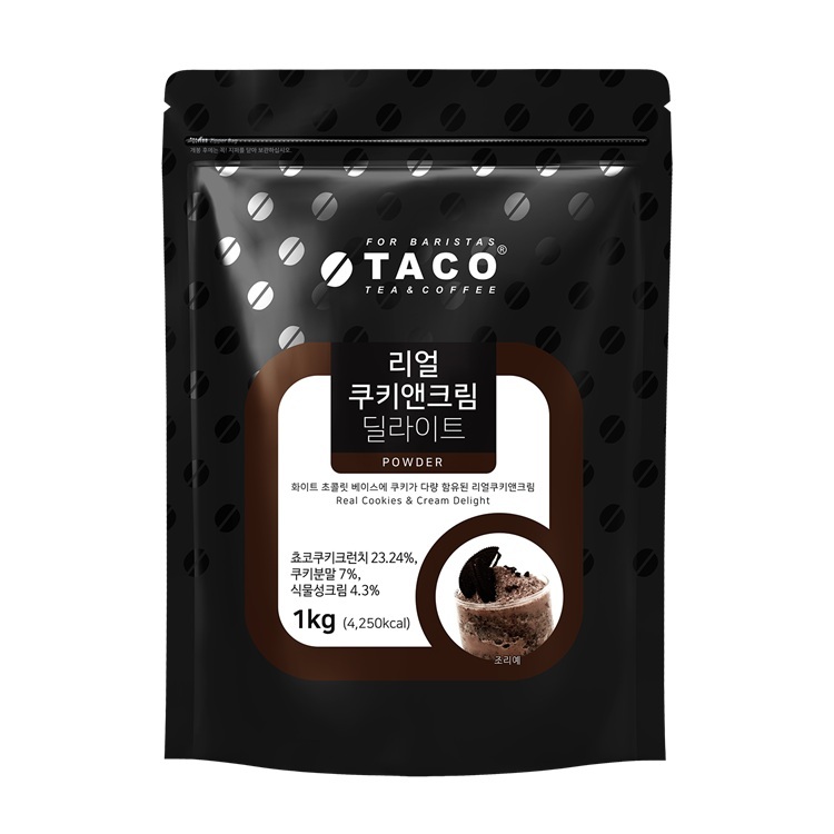 TACO Real Cookies & Cream Powder 1kg - Sumi Coffee Products Trading